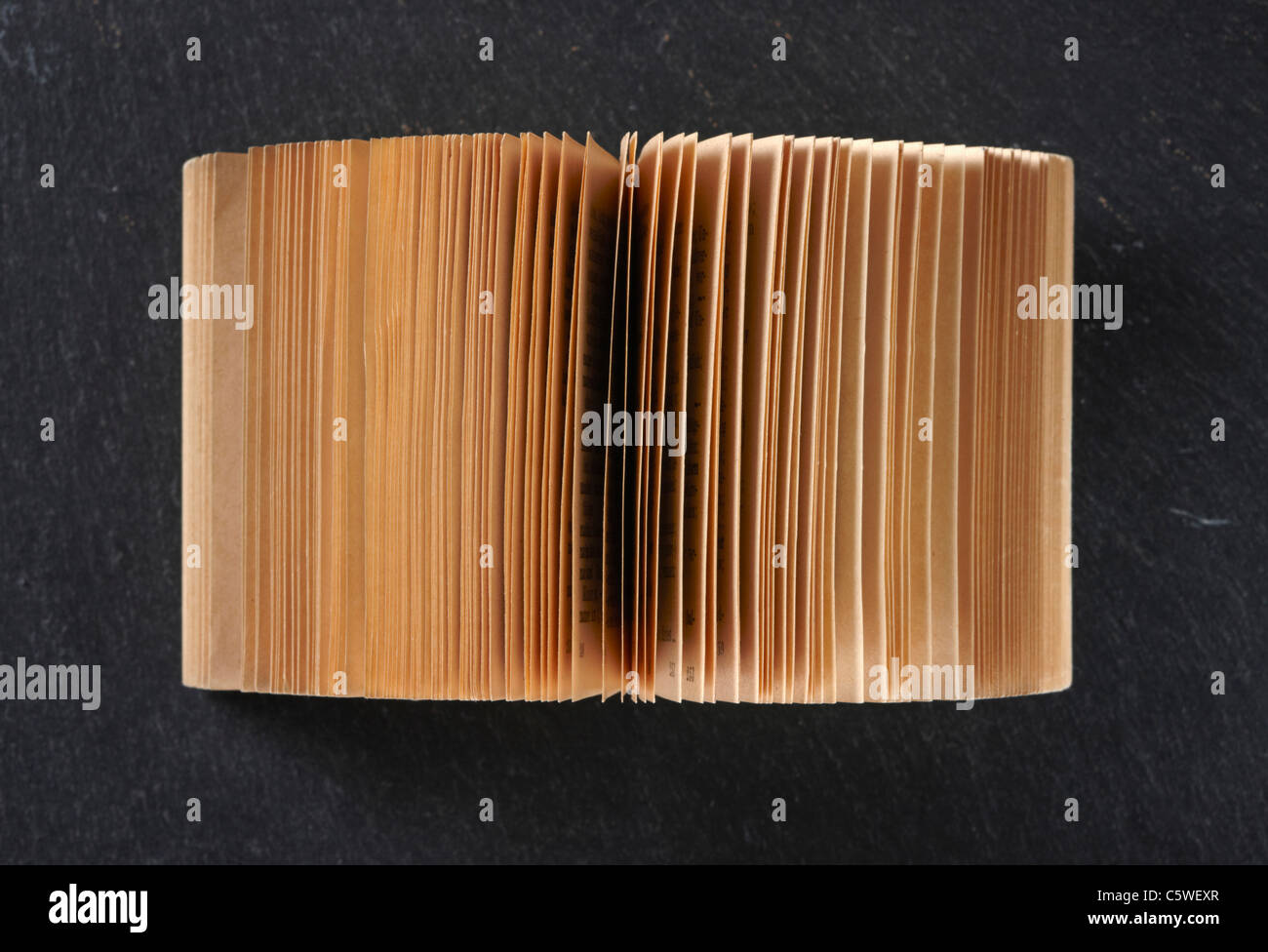 Open book, elevated view Stock Photo - Alamy