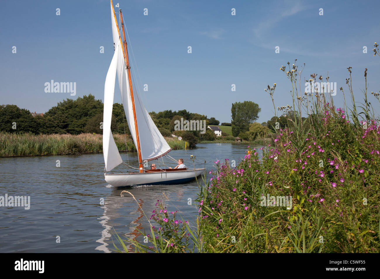 Beccles Sailing Yachts River Waveney Suffolk Stock Photo - Alamy