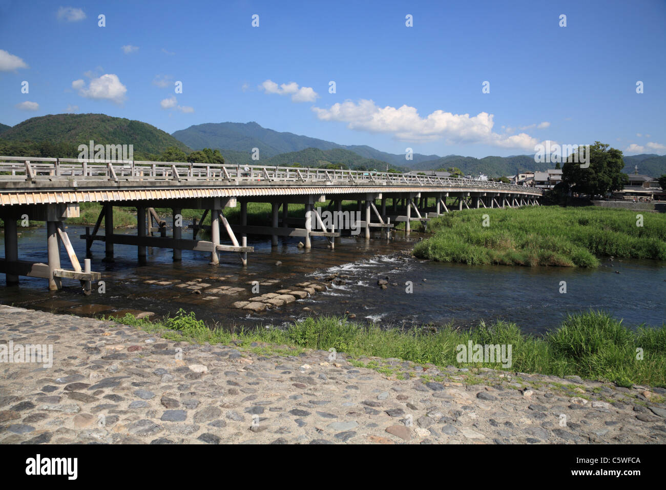 Togetsu Bridge at Arashiyama, Kyoto, Kyoto, Japan Stock Photo - Alamy