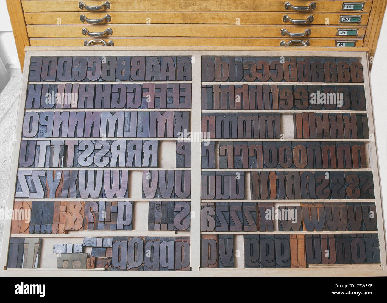 Wooden block letters Stock Photo - Alamy