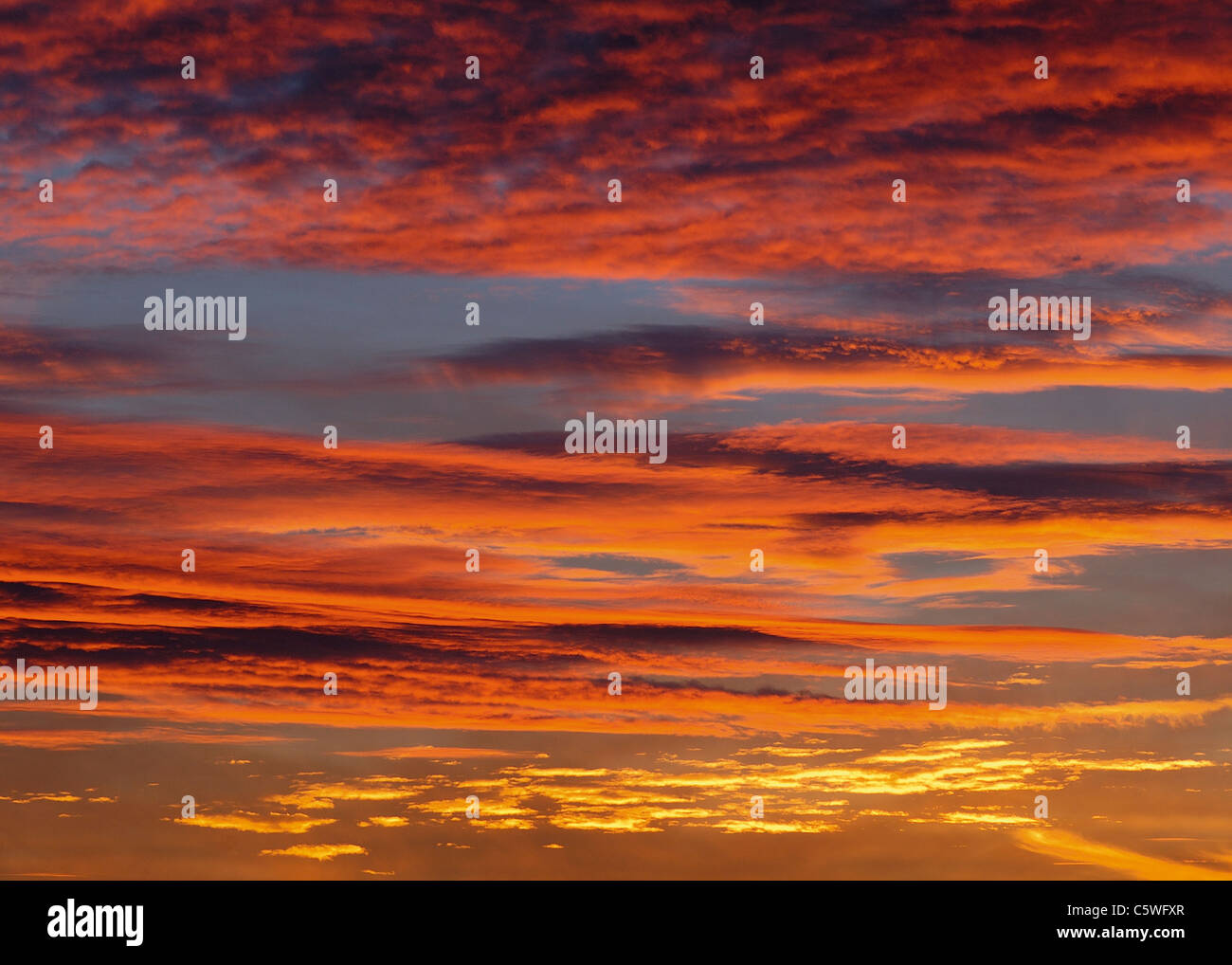 Germany, View of sky with clouds at sunset Stock Photo - Alamy