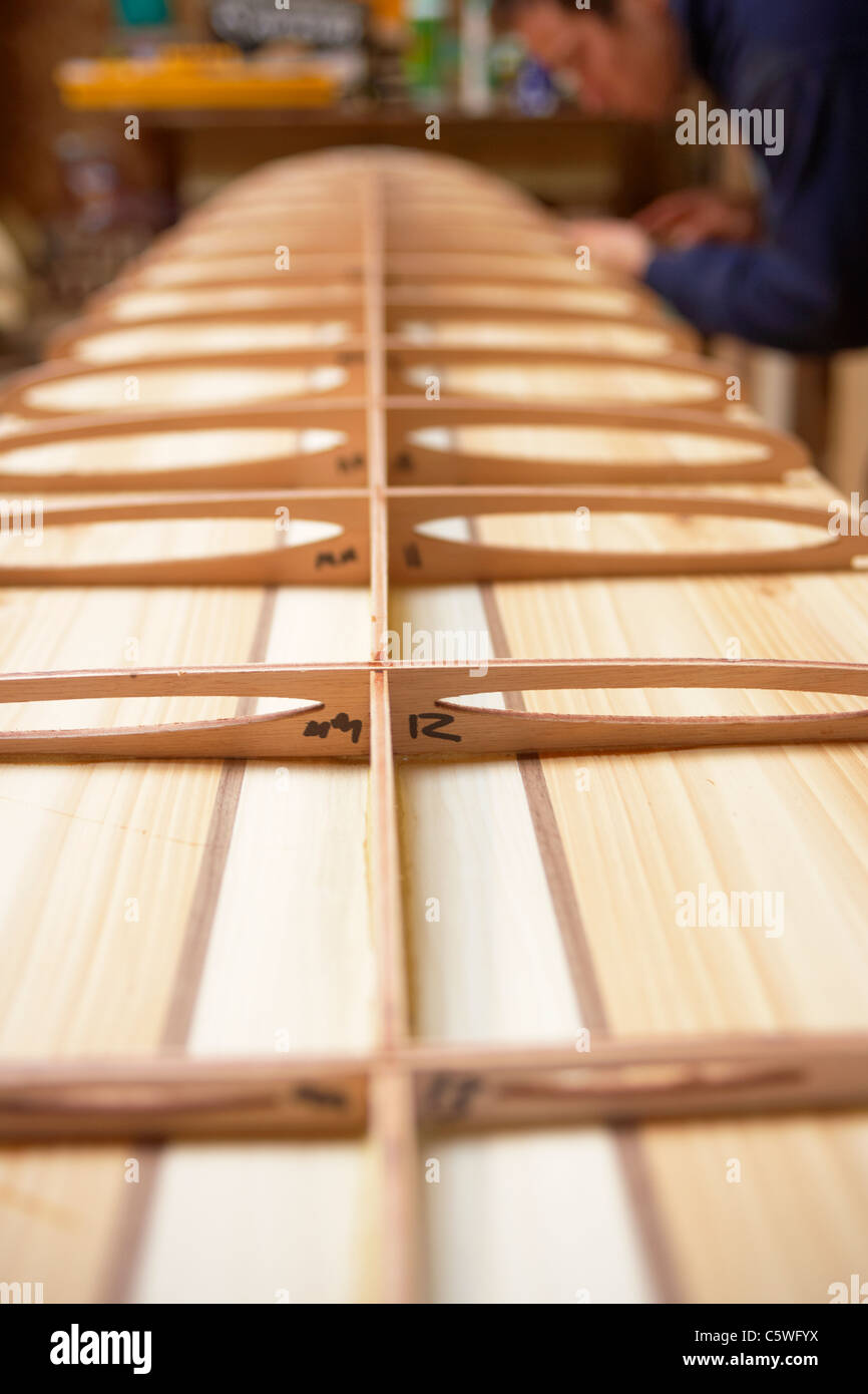 James Otter working on surfboard Stock Photo - Alamy