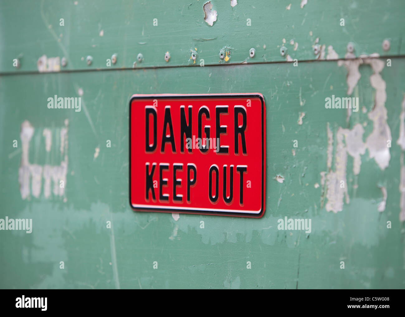 United Kingdom, Danger keep out sign Stock Photo - Alamy