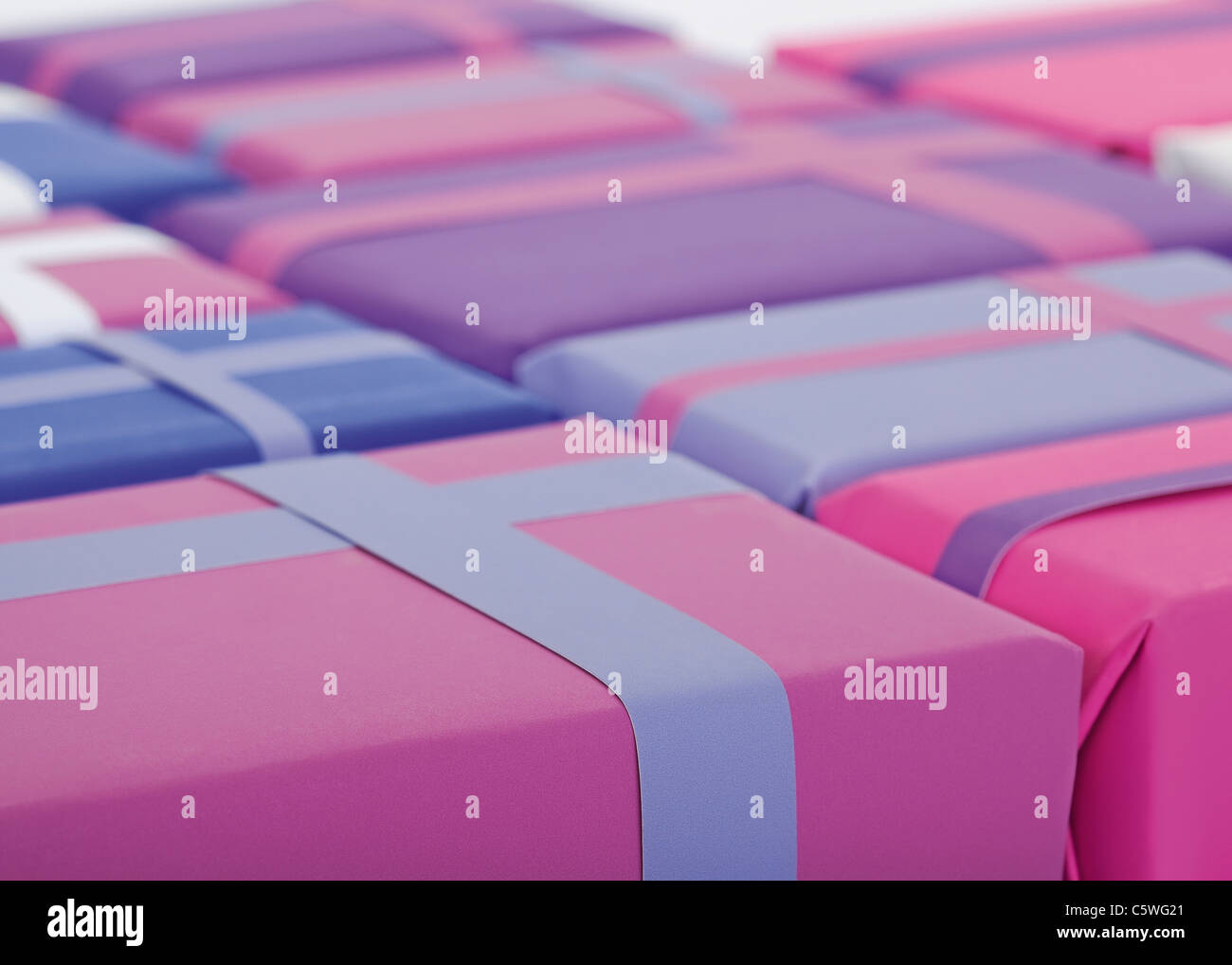 Wrapped gift boxes Stock Photo - Alamy