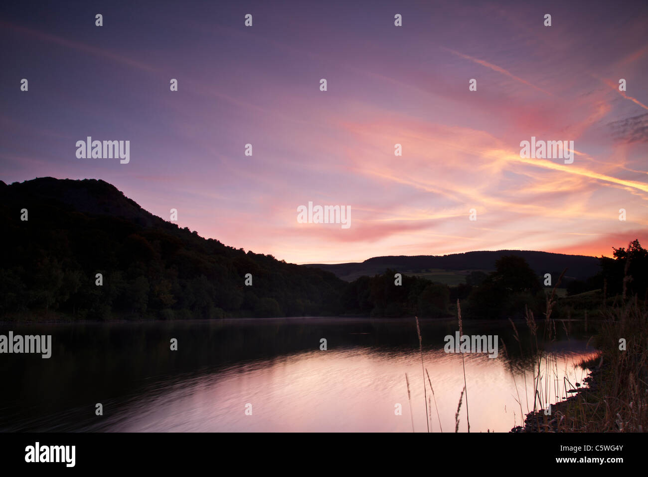 Pre-dawn Light at Teggsnose Reservoir Stock Photo - Alamy