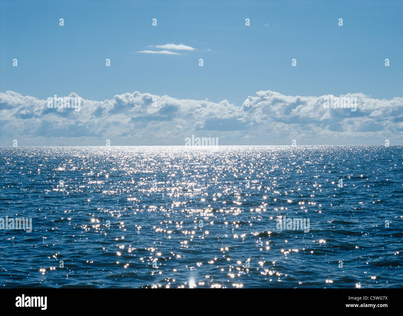 Italy, View of shiny sea Stock Photo - Alamy