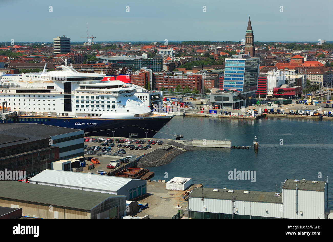 D-Kiel, Kiel Fjord, Baltic Sea, Schleswig-Holstein, panoramic view ...