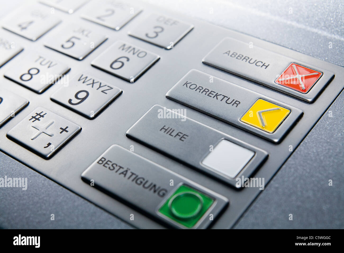 Germany, Close up of cash machine buttons Stock Photo - Alamy