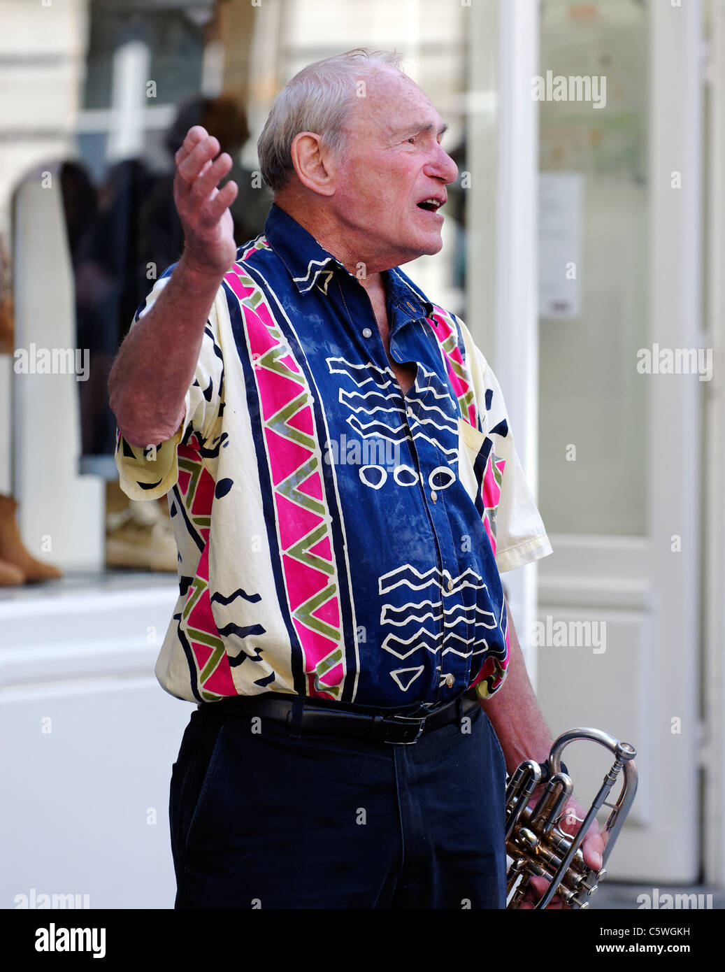 Street performer playing trumpet in hi-res stock photography and images ...