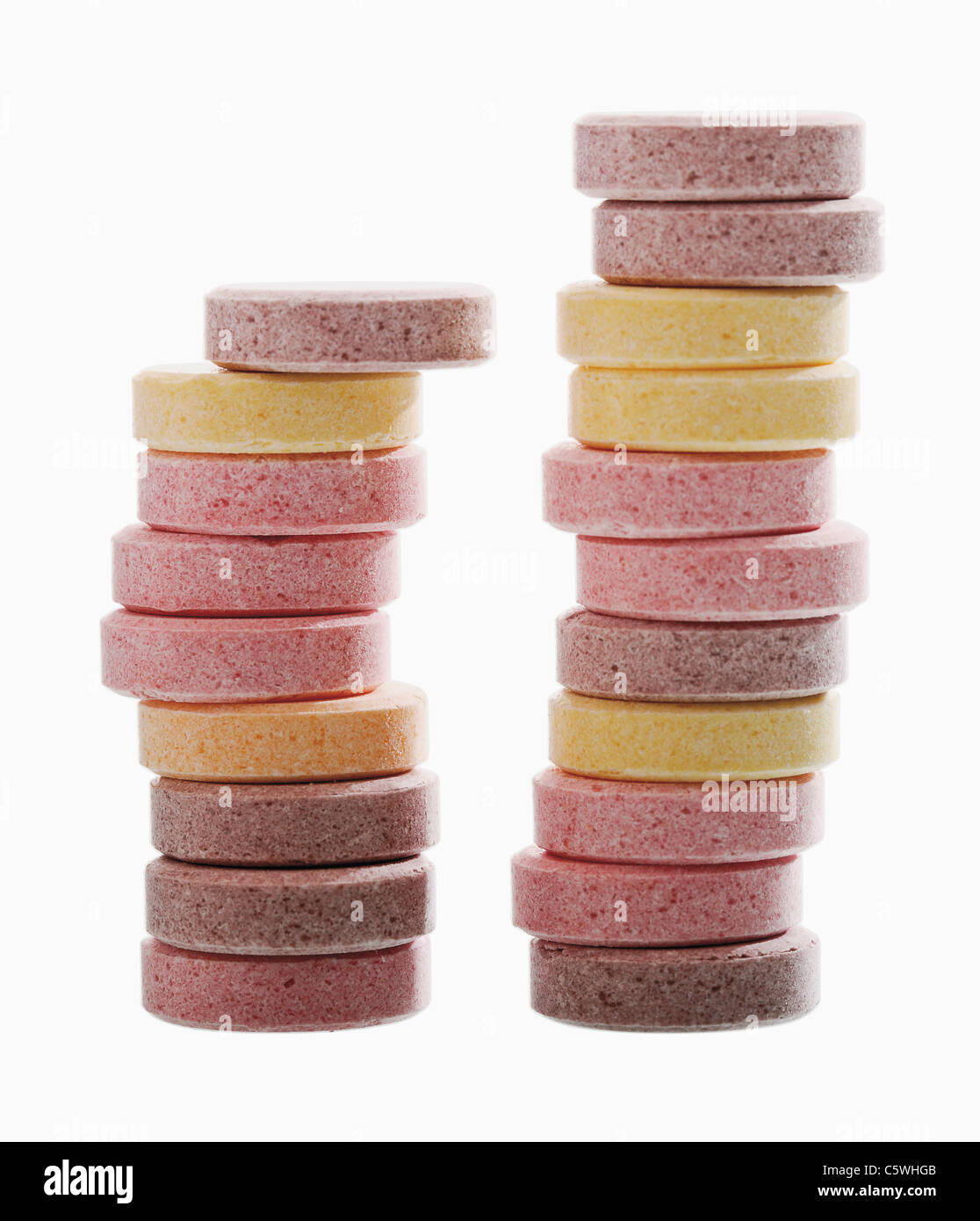 Stack of candies against white background, close up Stock Photo - Alamy