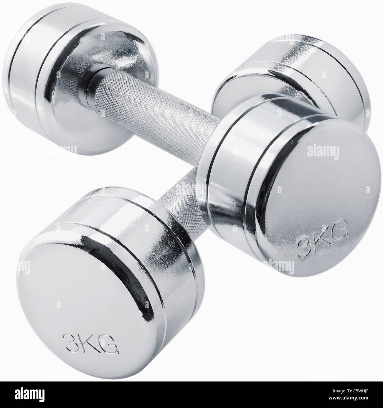 Silver dumbbell hi-res stock photography and images - Alamy