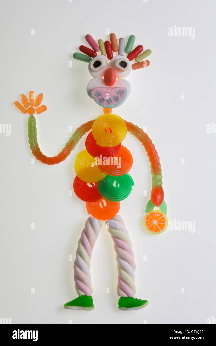 Figurine made from sweets Stock Photo - Alamy