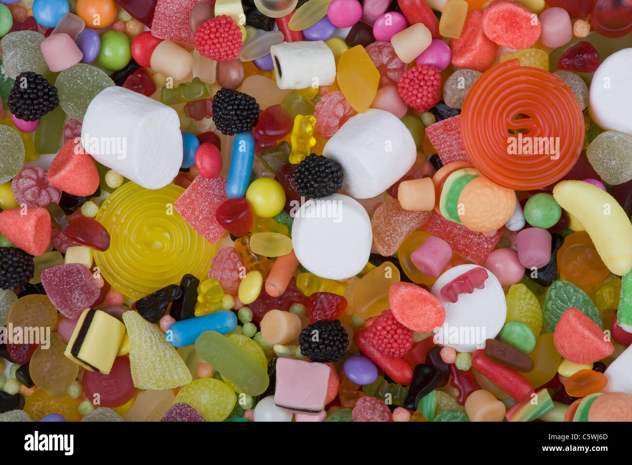 Various sweets, full frame, elevated view Stock Photo - Alamy