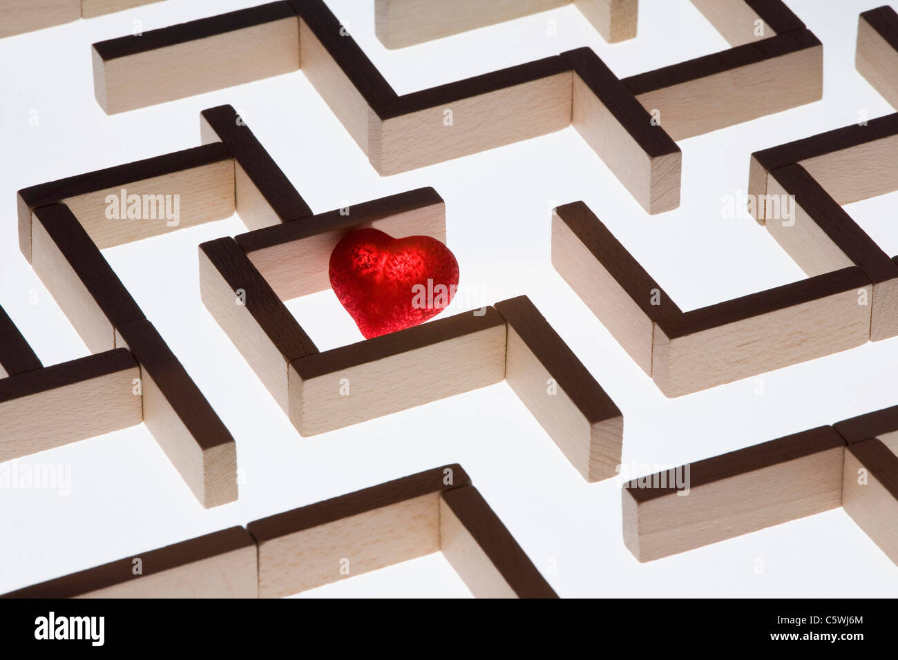 Heart in labyrinth Stock Photo - Alamy