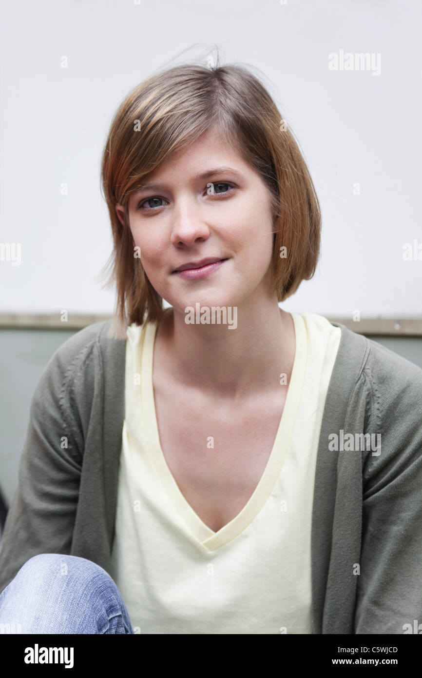 Germany, Berlin, Woman smiling, portrait Stock Photo - Alamy