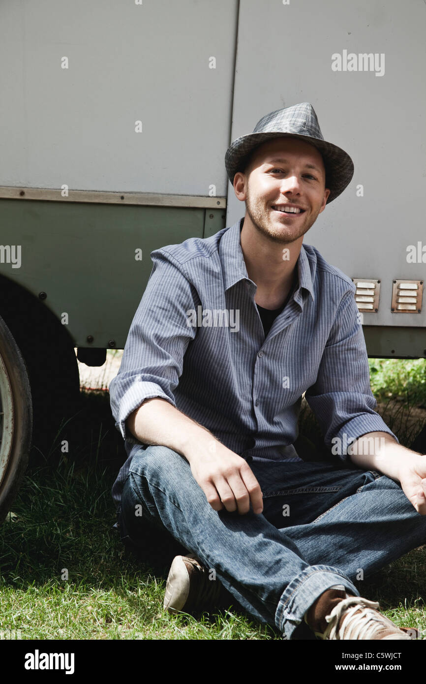 Germany, Berlin, Man smiling, portrait Stock Photo - Alamy
