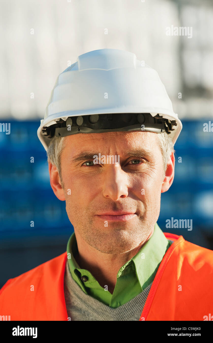 Germany, Hamburg, Man at harbour, portrait Stock Photo - Alamy