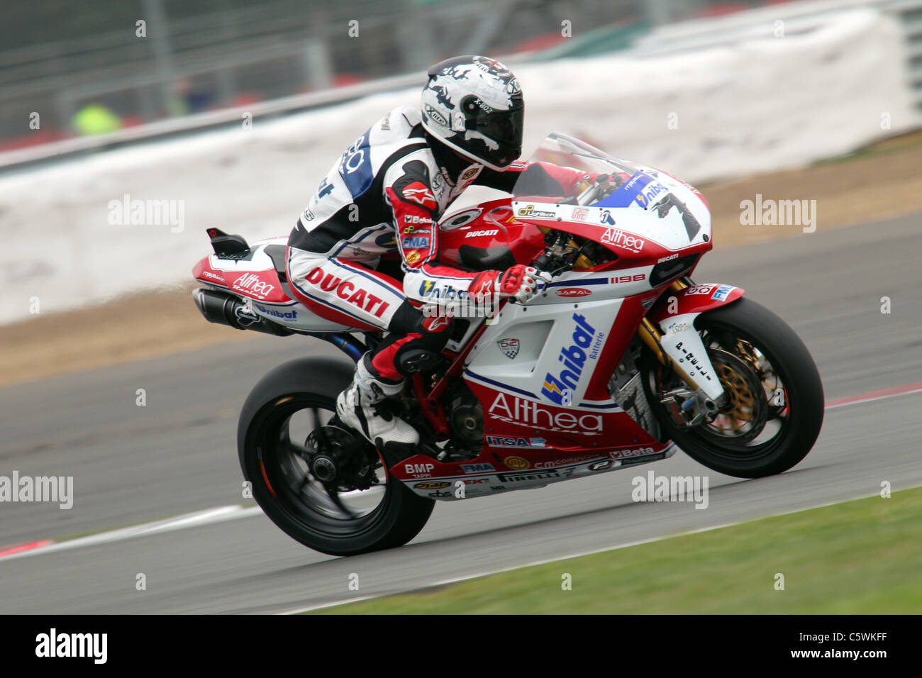 Carlos Checa during Friday practice at Silverstone Stock Photo - Alamy