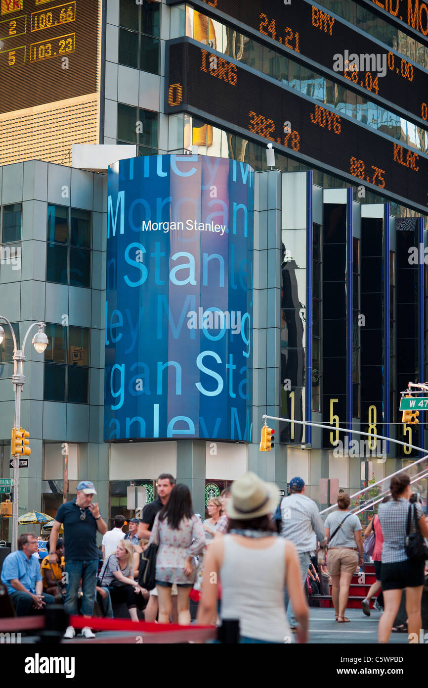 Morgan Stanley headquarters in Times Square in New York Stock Photo - Alamy