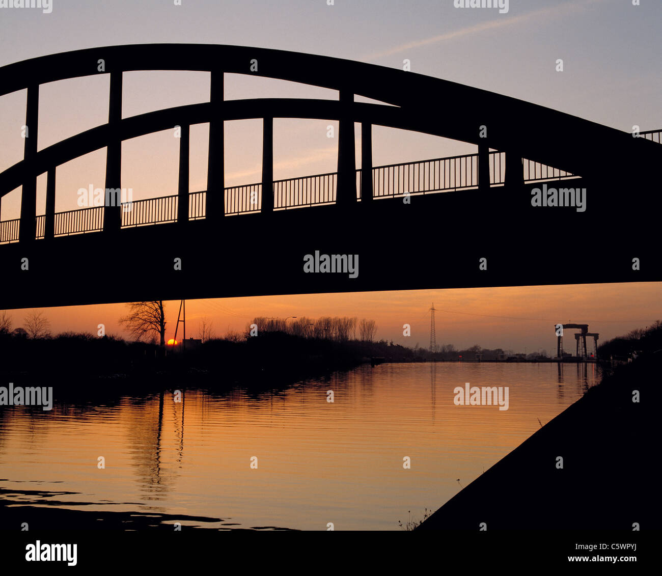 Industrial landscape river lippe with wesel datteln canal hi-res stock photography and images ...