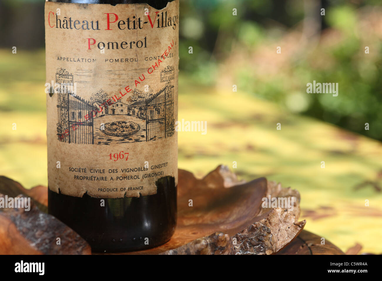Bottle of red wine from Pomerol, Bordeaux Stock Photo - Alamy