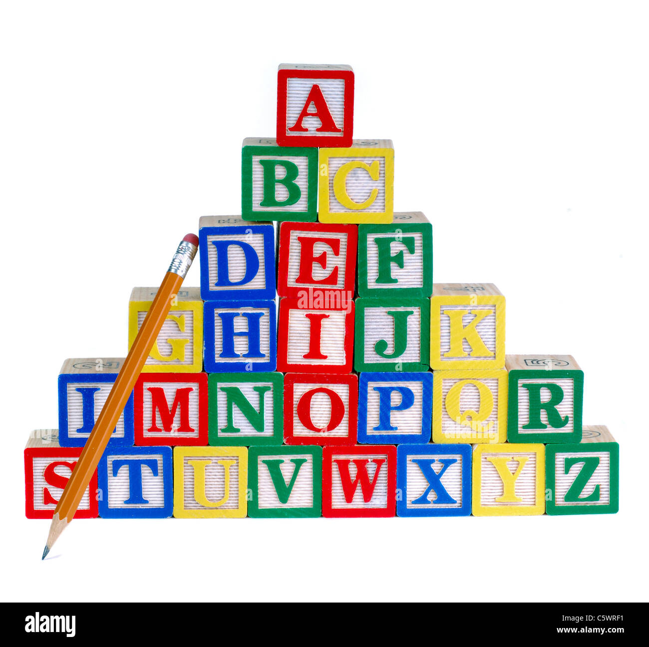 Colorful building blocks bricks pyramid hi-res stock photography and ...