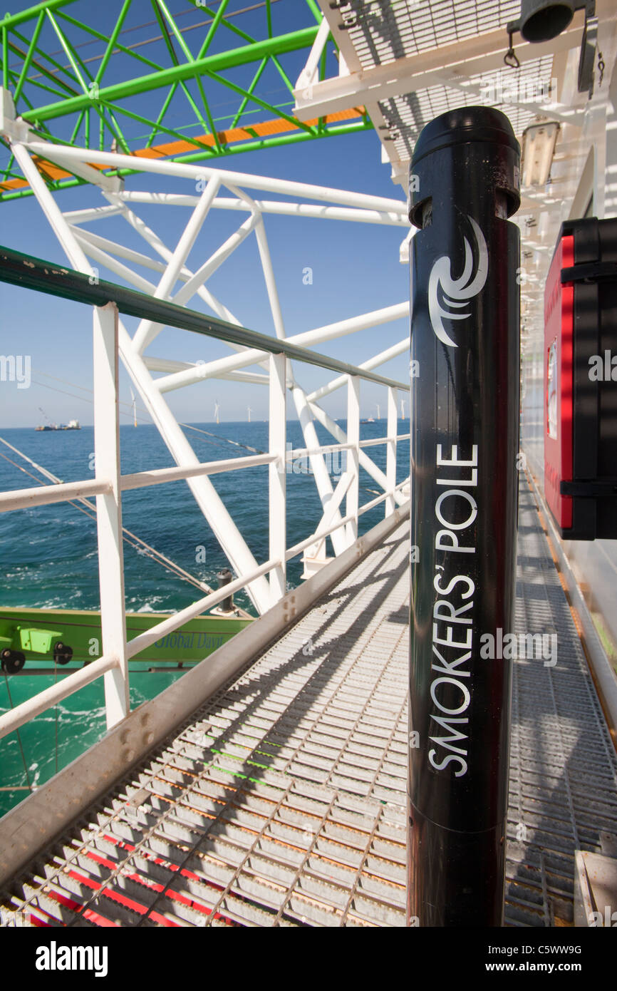 A smokers pole on board a ship Stock Photo - Alamy