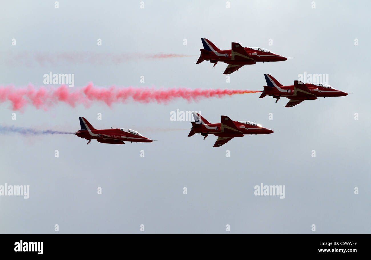 4 HAWK T1 JETS RED ARROWS RED ARROWS DISPLAY TEAM 03 July 2011 Stock ...