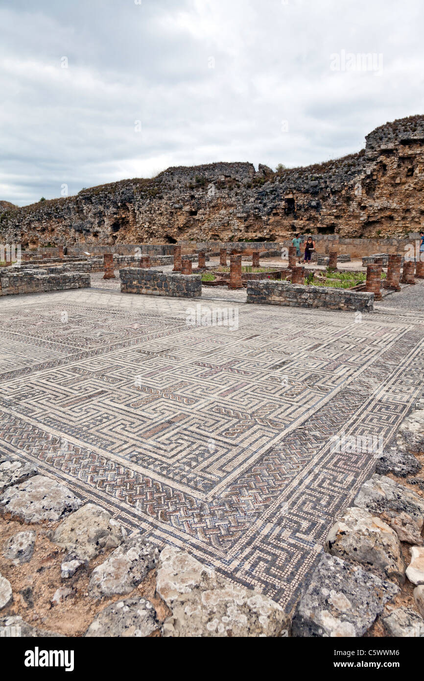 House of the Swastika Villa mosaics and Defensive Wall in Conimbriga ...