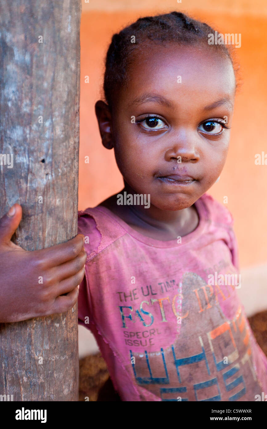 Portrait of a child at an Ari tribal village near Jinka in the Lower ...