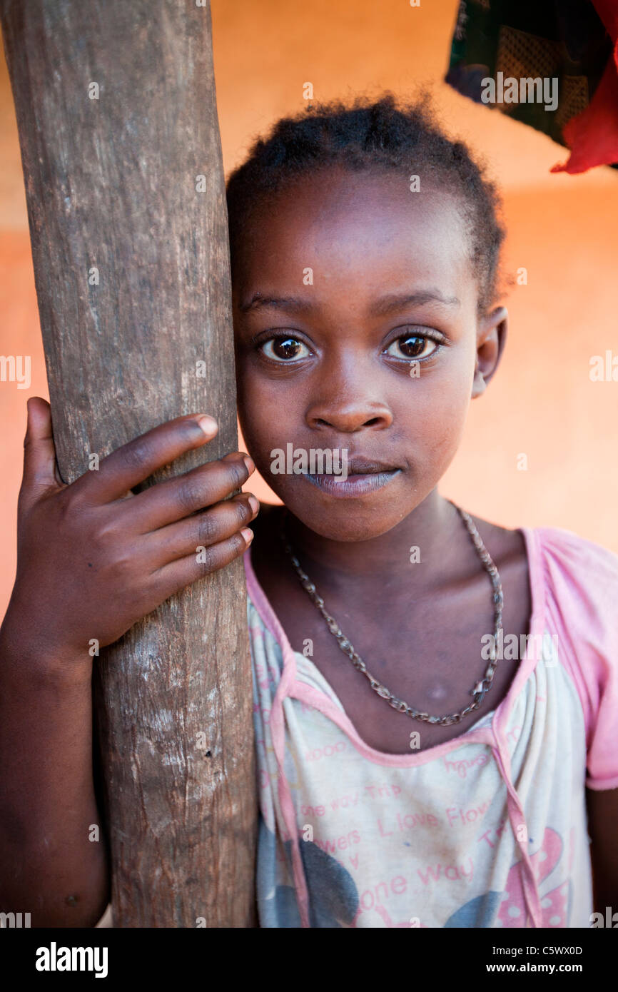 Portrait of a child at an Ari tribal village near Jinka in the Lower ...