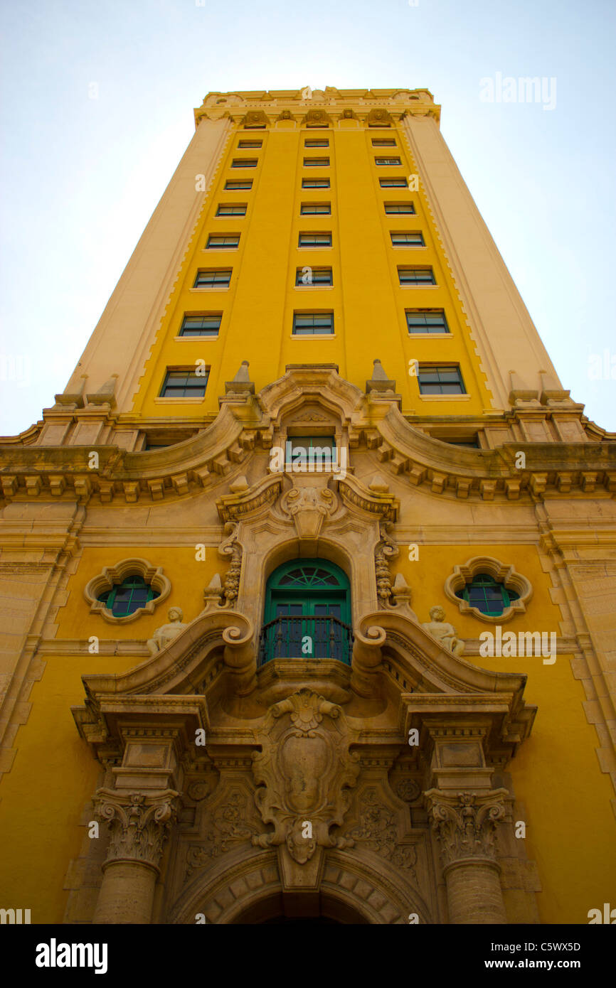 A view of the historic Freedom Tower in Miami, Florida, often ...