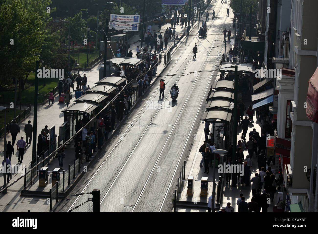 Main street in Sultanahmet, old town of Istanbul, Turkey Stock Photo ...