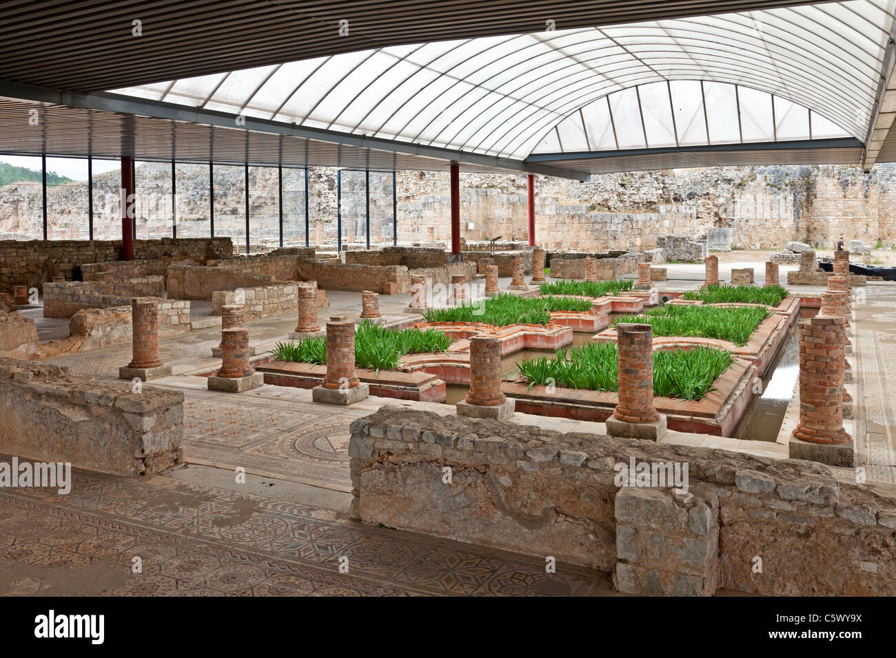 House of the Fountains Villa Peristyle, seen from the Triclinium in ...