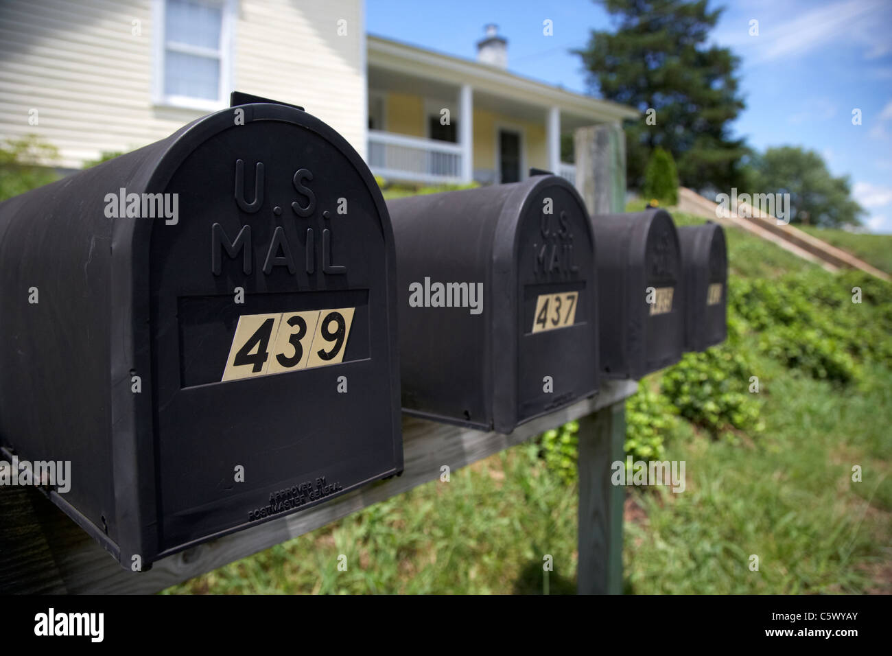 matt black american private mailboxes in front of houses Lynchburg ...