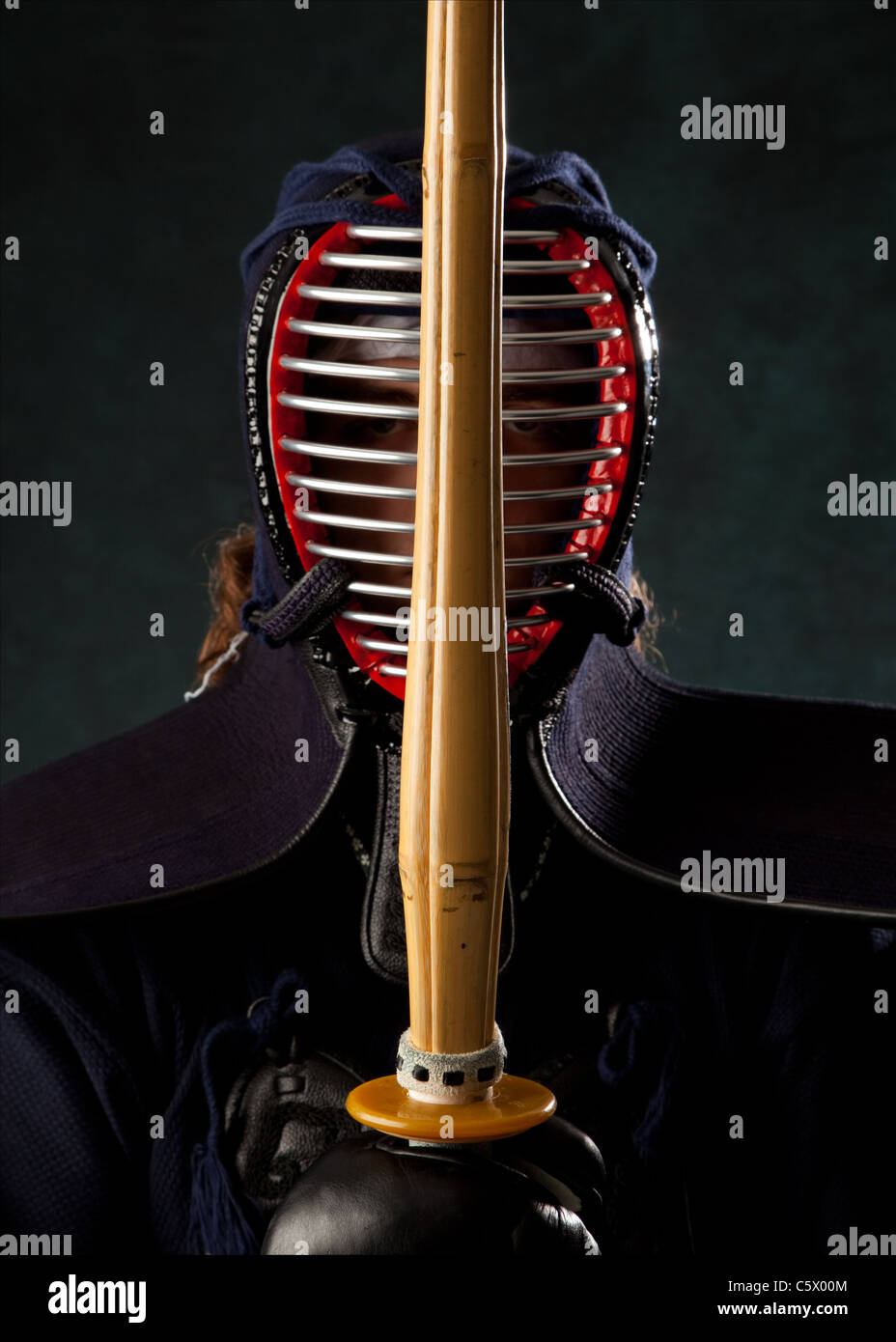 Kendo player close up Stock Photo - Alamy