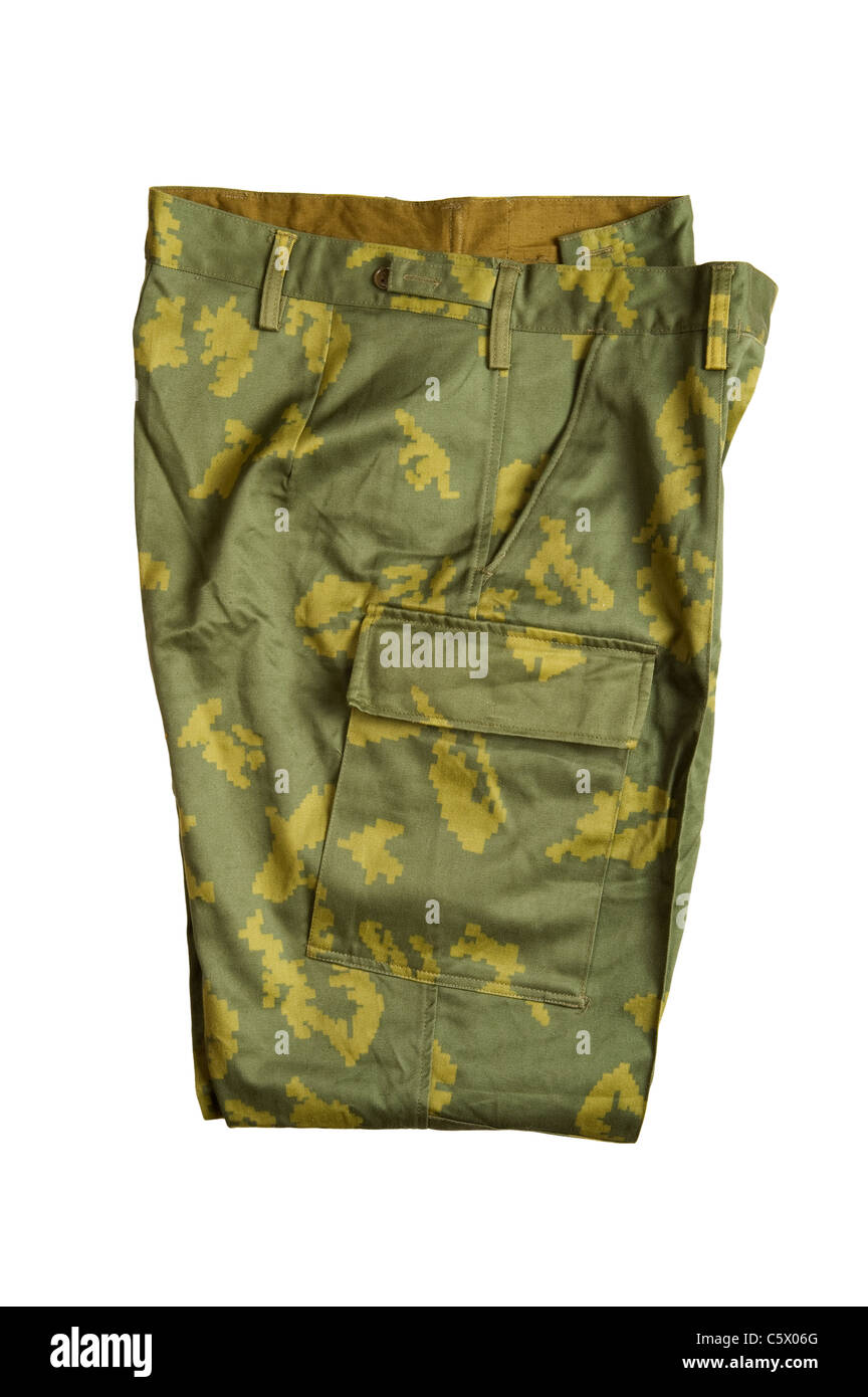 object on white - clothes Camouflage pants Stock Photo - Alamy