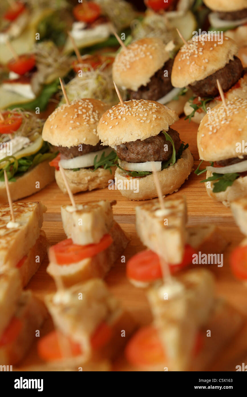 A selection of canapes in Spanish restaurant Latino, Hove, East Sussex ...
