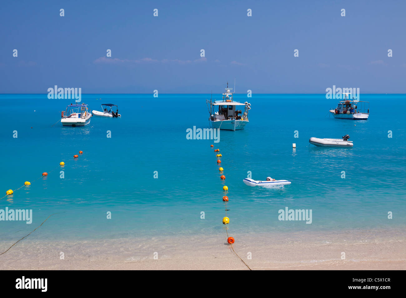 Lefkas islands sea. The incredible turquoise blue color of the sea ...