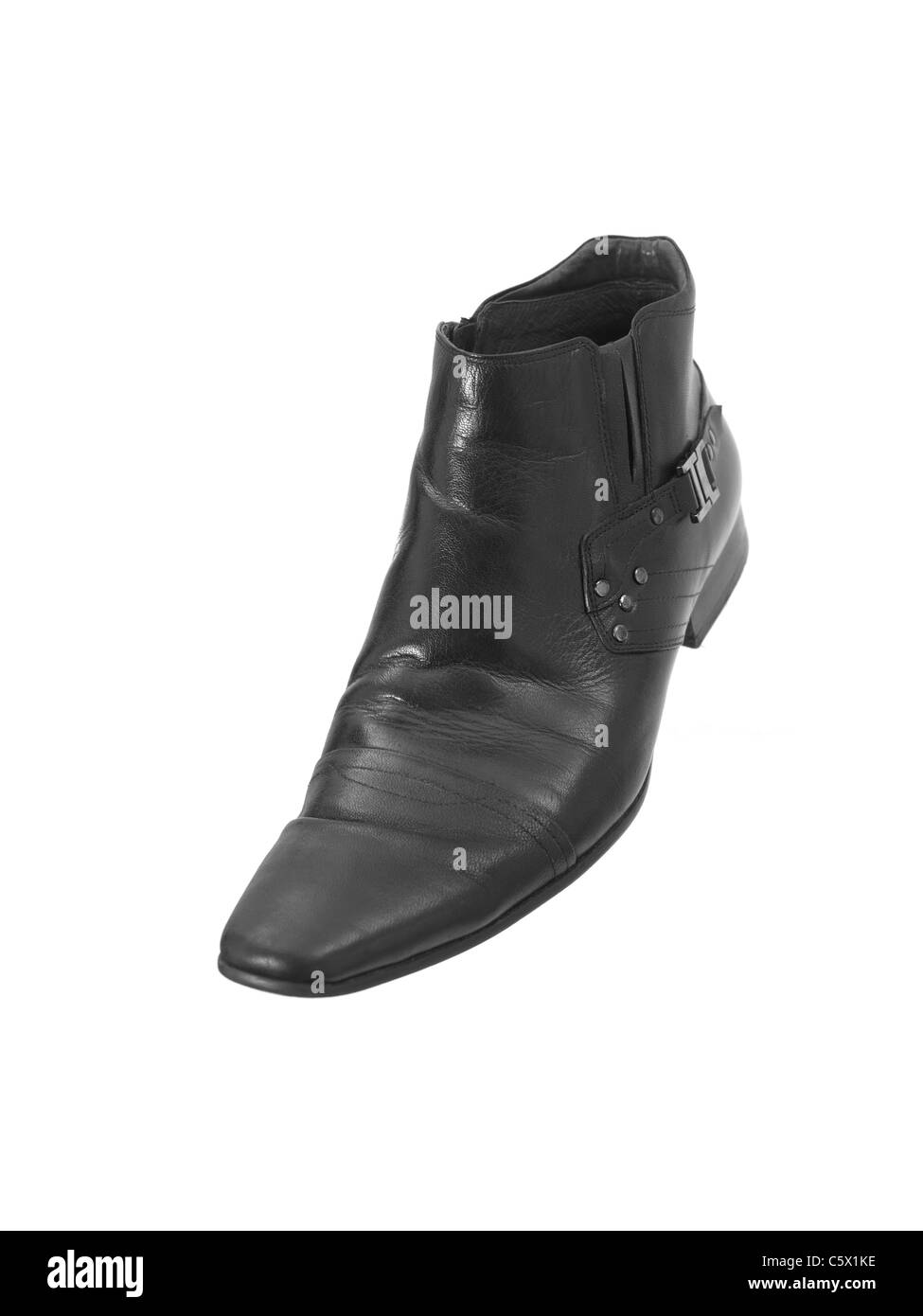 Modern boots isolated against a white background Stock Photo - Alamy