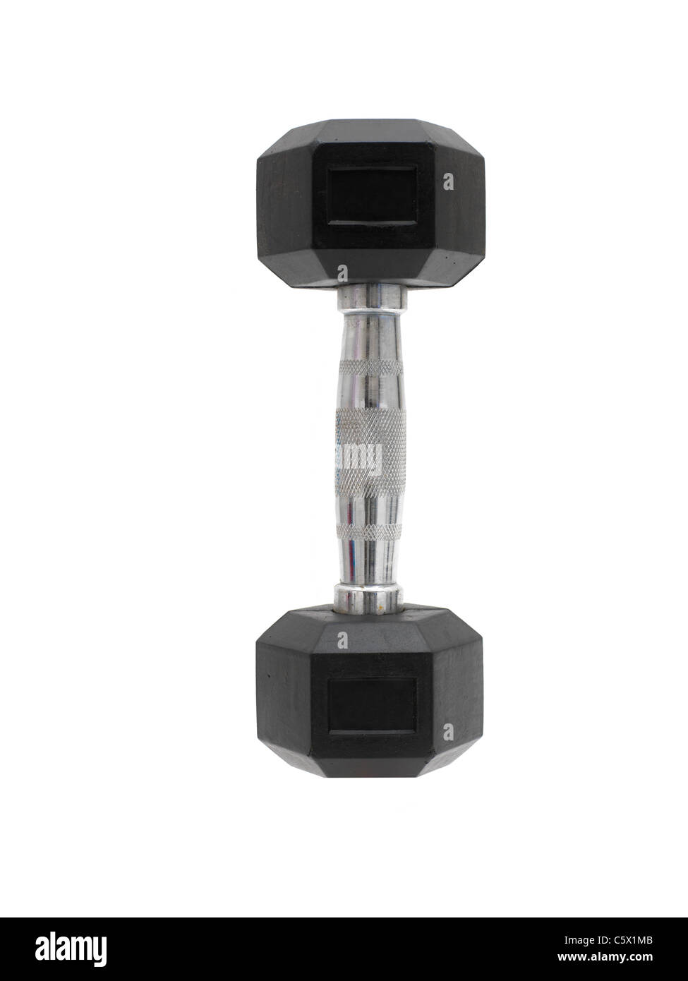 A dumbell isolated against a white background Stock Photo - Alamy