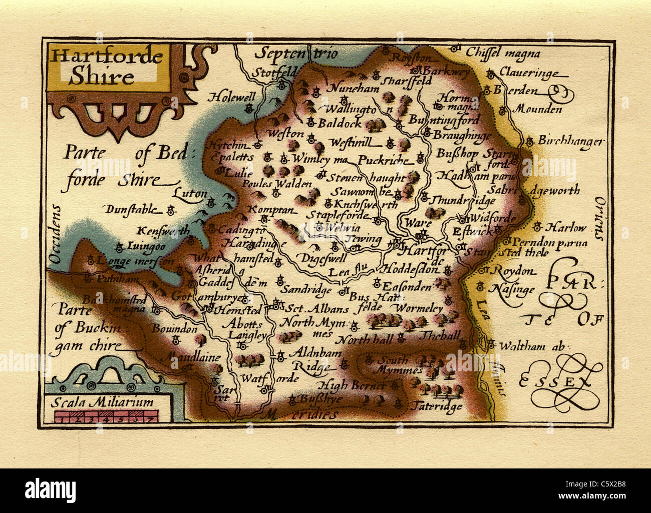 Hertfordshire map hi-res stock photography and images - Alamy