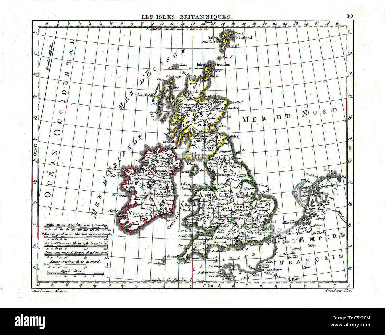 Map of france atlas Cut Out Stock Images & Pictures - Alamy