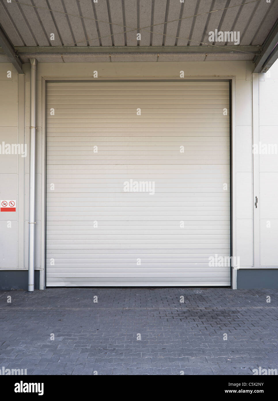 Entrance of a warehouse for tracks and other large transport vehicles ...