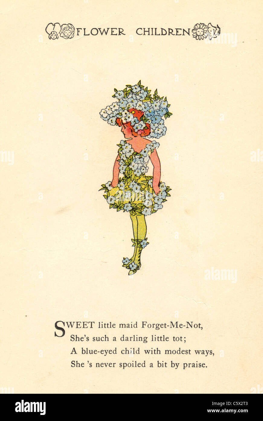 Forget-Me-Not - Flower Child Illustration from an antiquarian book ...