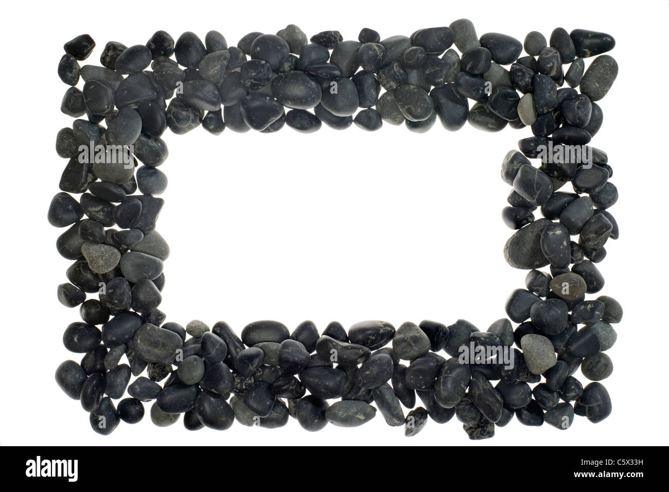 Rectangular frame made up of pebbles Stock Photo - Alamy