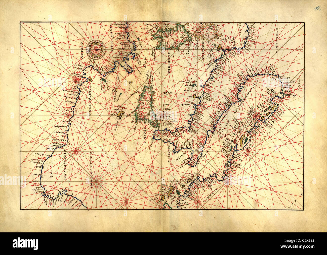 Mediterranean sea map hi-res stock photography and images - Alamy