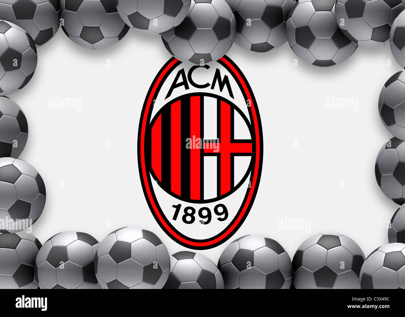 Flag of AC Milan football soccer Stock Photo - Alamy