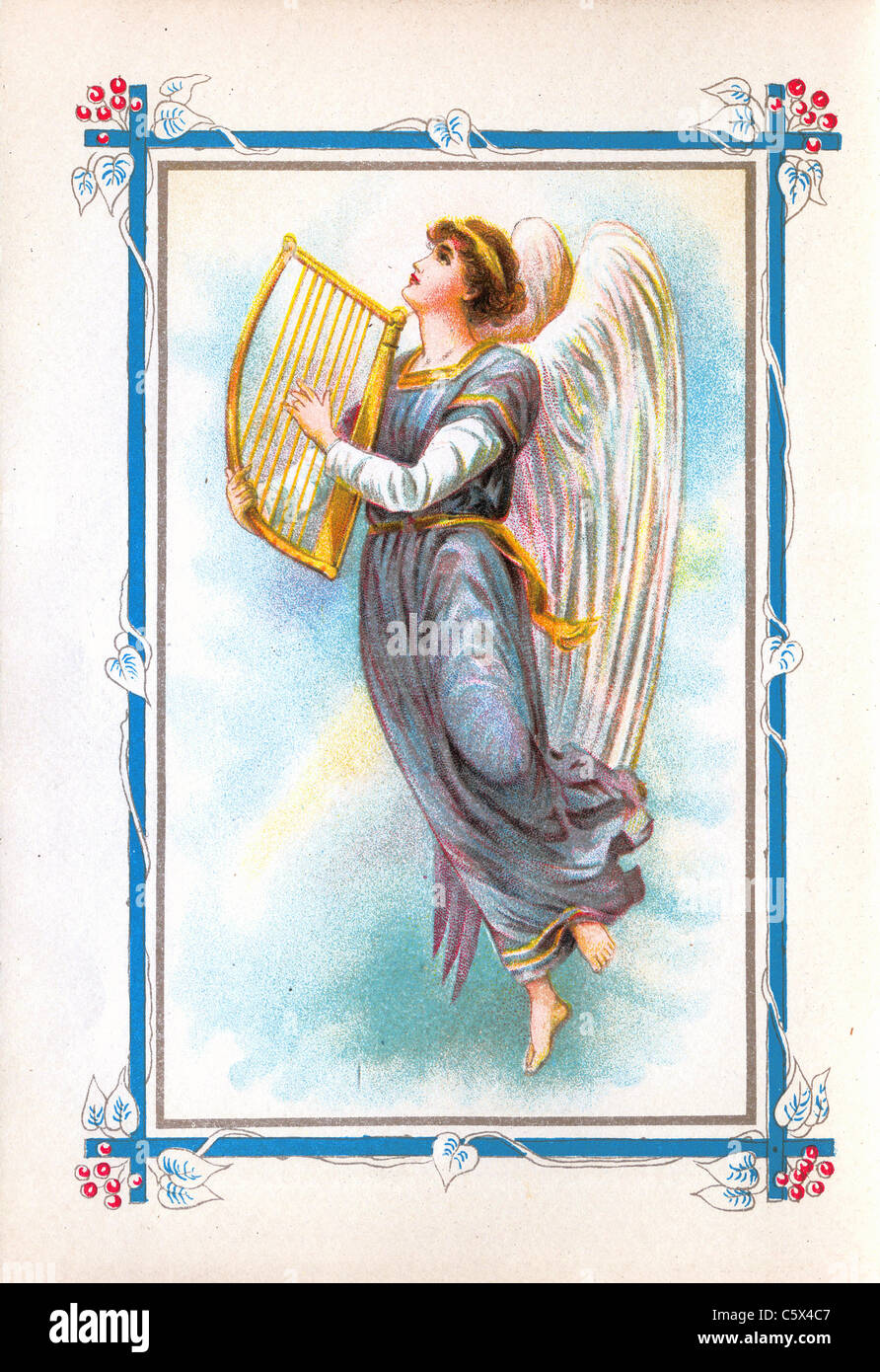 Angel Harp Drawing