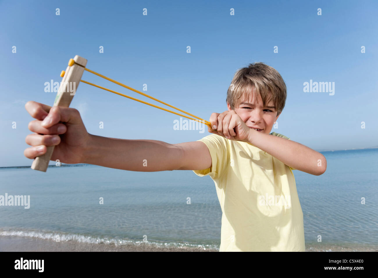 Boy sling shot hi-res stock photography and images - Alamy